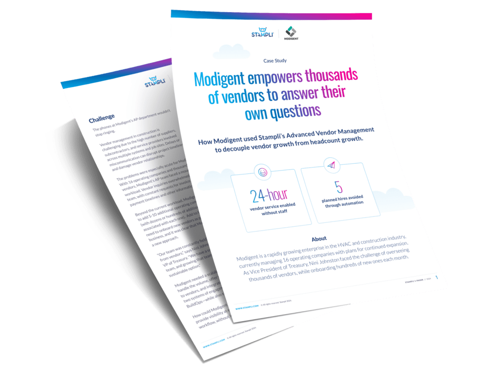 Modigent empowers thousands of vendors to answer their own questions