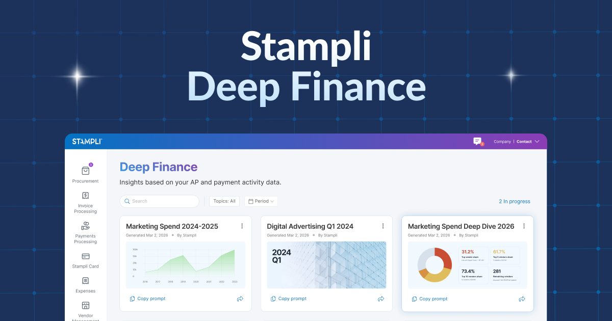 Stampli Deep Finance: Executive Spend Intelligence for Finance Leaders
